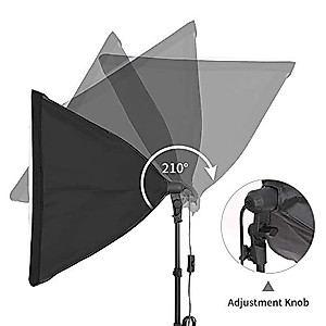 Kshioe 800W 5500K Umbrellas Softbox Continuous Lighting Kit with Backdrop Support System for Photo Studio Product, Portrait and Video Shoot Photography