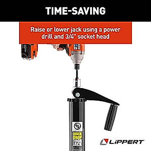 Quick Drop Tongue Jack for A-Frame Travel, Cargo, and Utility Trailers or 5th Wheel RVs