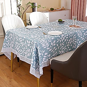 Vinyl Flannel Backing Tablecloth Waterproof Oil-Proof PVC Table Cloth Stain-Resistant Wipeable Table Cover (60X102 Inch, GD1675)