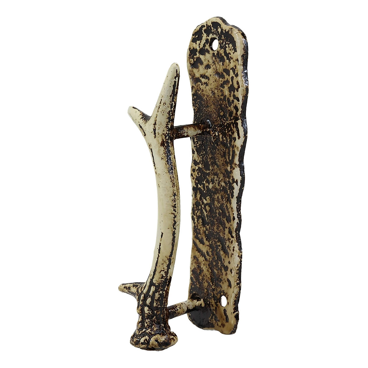 Ebros Set of 2 Western Rustic Deer Antlers Door Pull Handle Hardware Pack of 2 Left and Right Sides Decorative Accent 8" High for Barn Doors Entrance Main Cabin Lodge Country Home Antler Accent