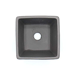 Seto Yaki Bonsai Tree Pot Ceramic Square Shaped (3.5", No-Glazed)