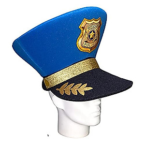 FOAM PARTY HATS: Giant Police Hat - Police Officer Gift Hat - Cosplay Police Hat - Gifts for Him/Her Hat - Photo Booth Props