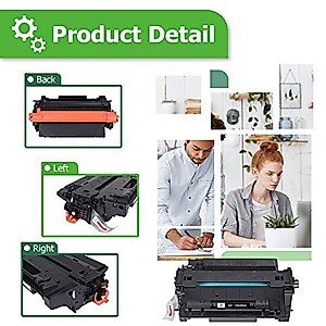 Aztech Compatible Toner Cartridge Replacement for HP 55A CE255A 55X CE255X P3015 P3015dn P3015x Pro 500 MFP M521dn M521dw M521 M525 Printer Ink (Black, 1-Pack)