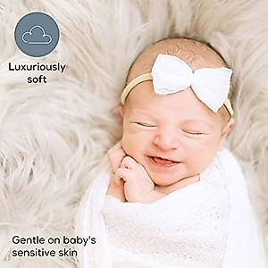 First Landings Faux Fur Newborn Photography Props Set of 2 Ultra Soft Faux Furs - Baby Photoshoot Props