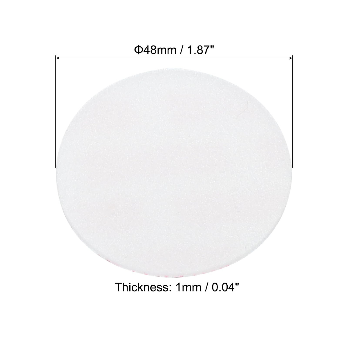 PATIKIL 48mm/1.87inch Foam Lid Liner, 200Pcs PS Foam Resistant Tamper Pressure Sensitive Seal for Bottle Cap Liners Seals, White Red