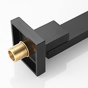 Wall Mount Tub Faucet with Extra Long Tub Spout,Single Handle Tub Filler Faucet with Brass Rough-in Valve,Matte Black