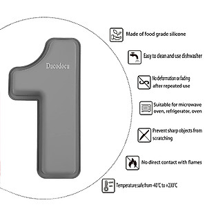 Ducodocu Silicone Number Cake Pan Large 3D Number Cake Mold Baking Forms Novel Cake Tins DIY Baking Mold for 1/10th Birthday Wedding Anniversary 10 inch Number of 1&0