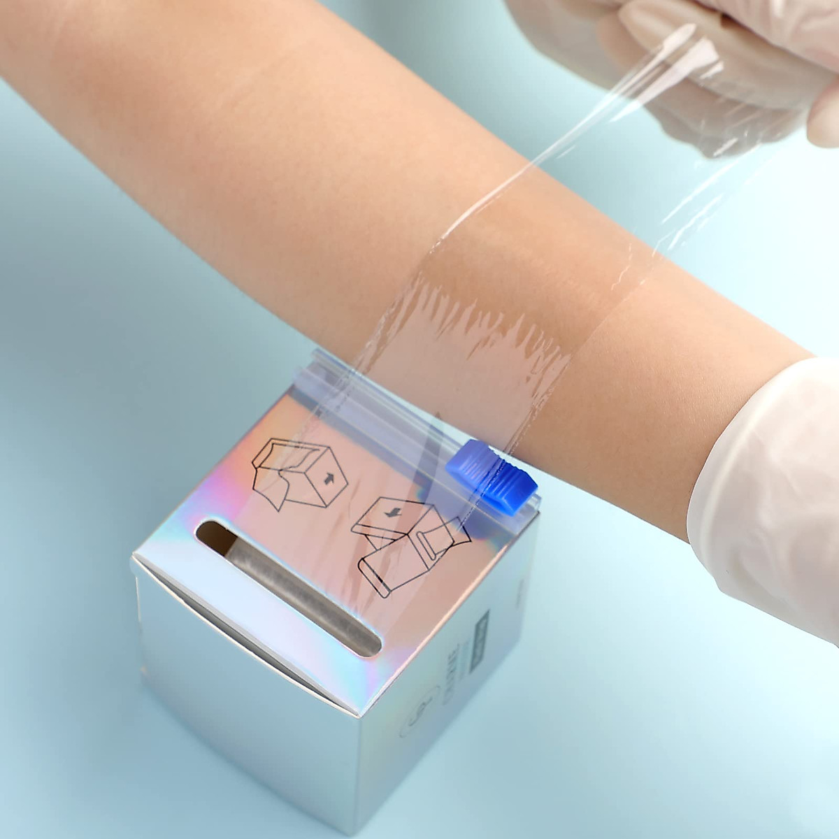 Charme Princesse 2 Pack Disposable Eyebrow Tattoo Plastic Wrap 300 Meters Preservative Film Permanent Eyebrow Makeup Supplies for Eyebrow Lips TA628-2