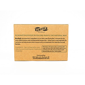 Burdock Naturals Organic Shaving Soap - All natural Shaving cream for razor burn and bumps