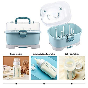 Toyvian Baby Bottle Dryer 1Pc Portable Baby Bottle Drying Rack Storage Box Nursing Bottle Storage Box Organizer Case Portable Feeding Bottle Kitchen Cabinet for Home Travel Baby Bottle Drainer Box