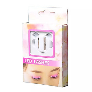 Yeyo LED Eyelashes Waterproof LED Light Eyelash Shining Eyeliner Charming Unique Eyelid Tape for Party Bar Nightclub Concerts Gift Halloween Day (Blue)