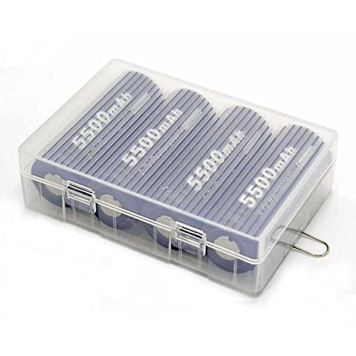 Heyiarbeit Battery Storage Case Holder Box for 2 18650 Batteries or 4 RCR123/16340 Batteries, Clear Color (5 Pack)