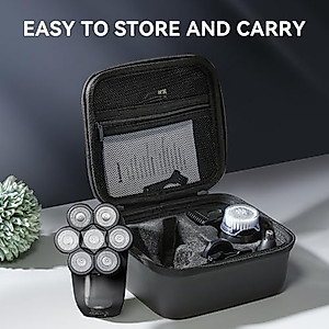 kensen 7D Head Shaver, 5 in 1 Bald Head Shavers for Men, Head Electric Razor with Nose Hair Sideburns Trimmer, Waterproof Wet/Dry Mens Grooming Kit, LED Display, USB Rechargeable, Gifts Travel Case