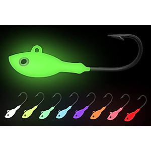 Big Nasty Tackle Super Glow Buckeye Jig (2 Pack) (1 oz, Pink)