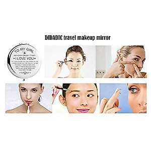 DIDADIC Daughter Gifts for Christmas, Birthday Gifts for Daughters, Graduation Gifts for Her, to My Girl Makeup Mirror