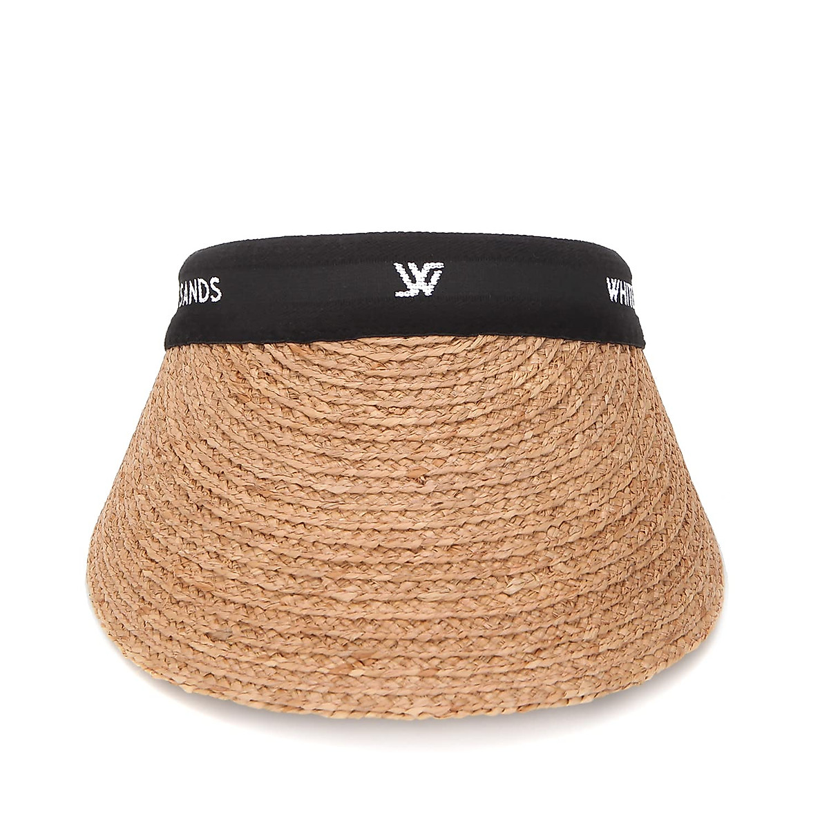 WHITE SANDS MOJA Raffia Straw Sun Hat for Women Men | Visor Patented Unfoldable Brim Sun Cap, Removable Adjustable Headband | New Lazare | Peanut