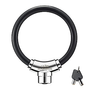 ROCKBROS Bike Cable Lock Portable Bicycle Lock Anti Theft Cable Lock for Bicycle Security Cycling Cable Lock with 2 Keys Road Mountain Bike Lock