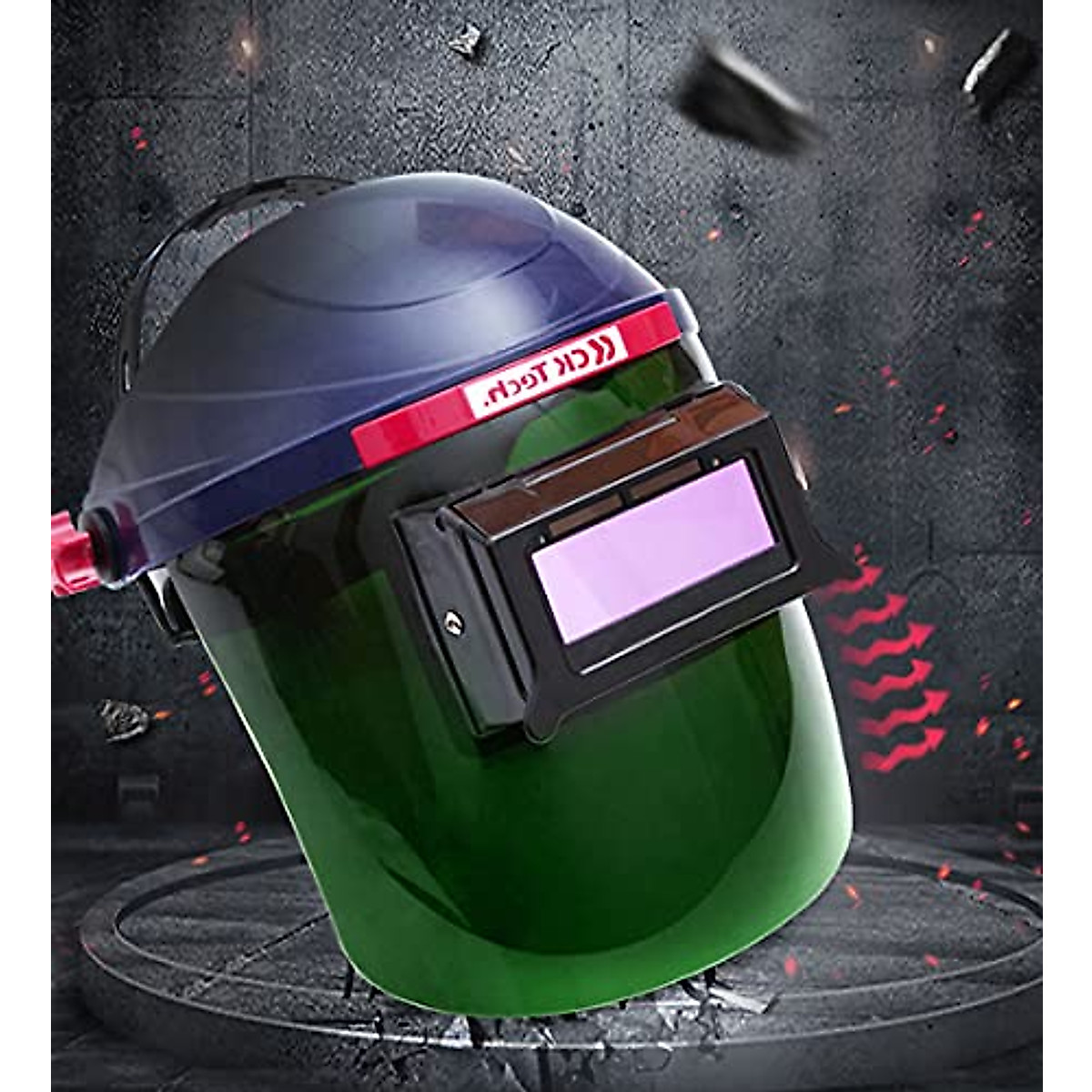 Welding Helmet, Auto Darkening Welding Face Shield, Solar Powered Welder Protective Gear for Arc Tig Mig CT TIG KR, 10 Protective Sheet Inlcuded