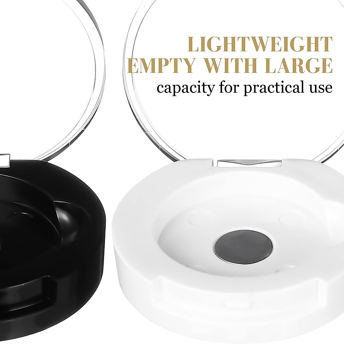 Lurrose Single Empty Magnetic Eyeshadow Case Empty Eyeshadow Palette Box Empty Magnetic Cosmetics Makeup Powder Sample Container 4Pcs 26mm