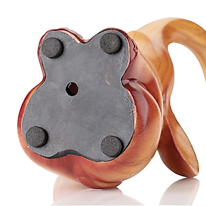 SIGNALS Loving Elephants Figurines, Wooden Elephant Statue, Elephant Figurines Home Decor