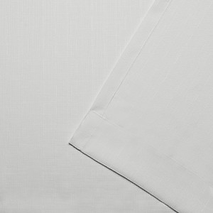 Exclusive Home Curtains EH8333-01 2-96L Loha Linen Braided Tab Top Curtain Panel Pair, 54x96, Winter White
