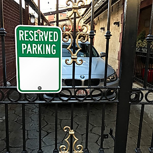 SmartSign Blank Reserved Parking Sign - 2 Pack Write-On Sign, 18 x 12 inch, 2mm Thick Aluminum Composite, Green and White, Made in USA