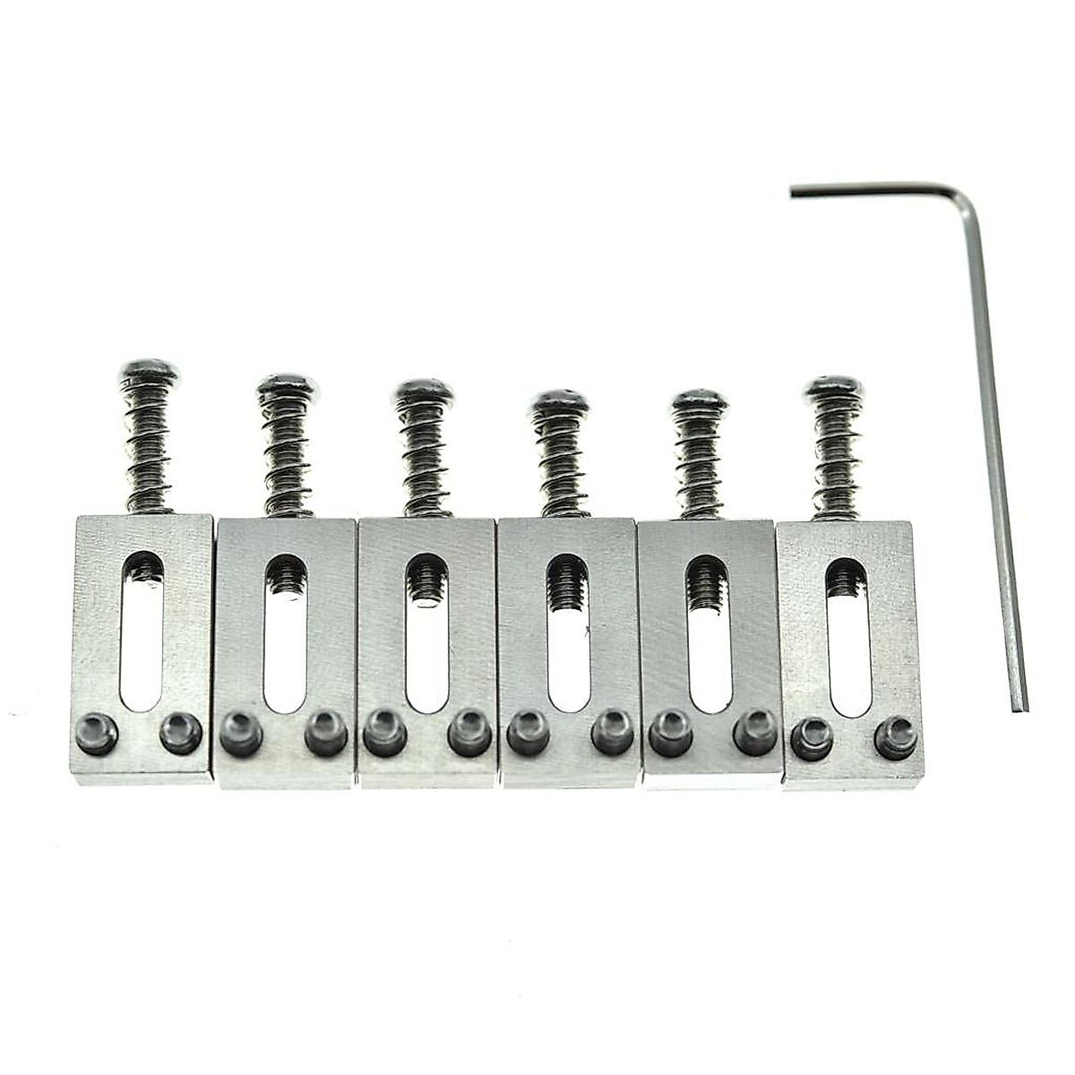 Dopro Upgraded Version Solid Stainless Steel Guitar Bridge Saddles 10.5mm for Stratocaster or Telecaster