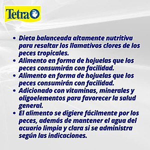 Tetra 16265 Color Tropical Flakes with Natural Color Enhancer, 2.82-Ounce