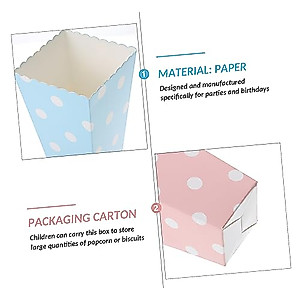 Gadpiparty 24pcs Popcorn Boxes Popcorn Box Popcorn Cups Paper Candy Container Basket Sandwich Container Snacks Container Nacho Containers Paper Storage Containers Party Snack Buckets Carton