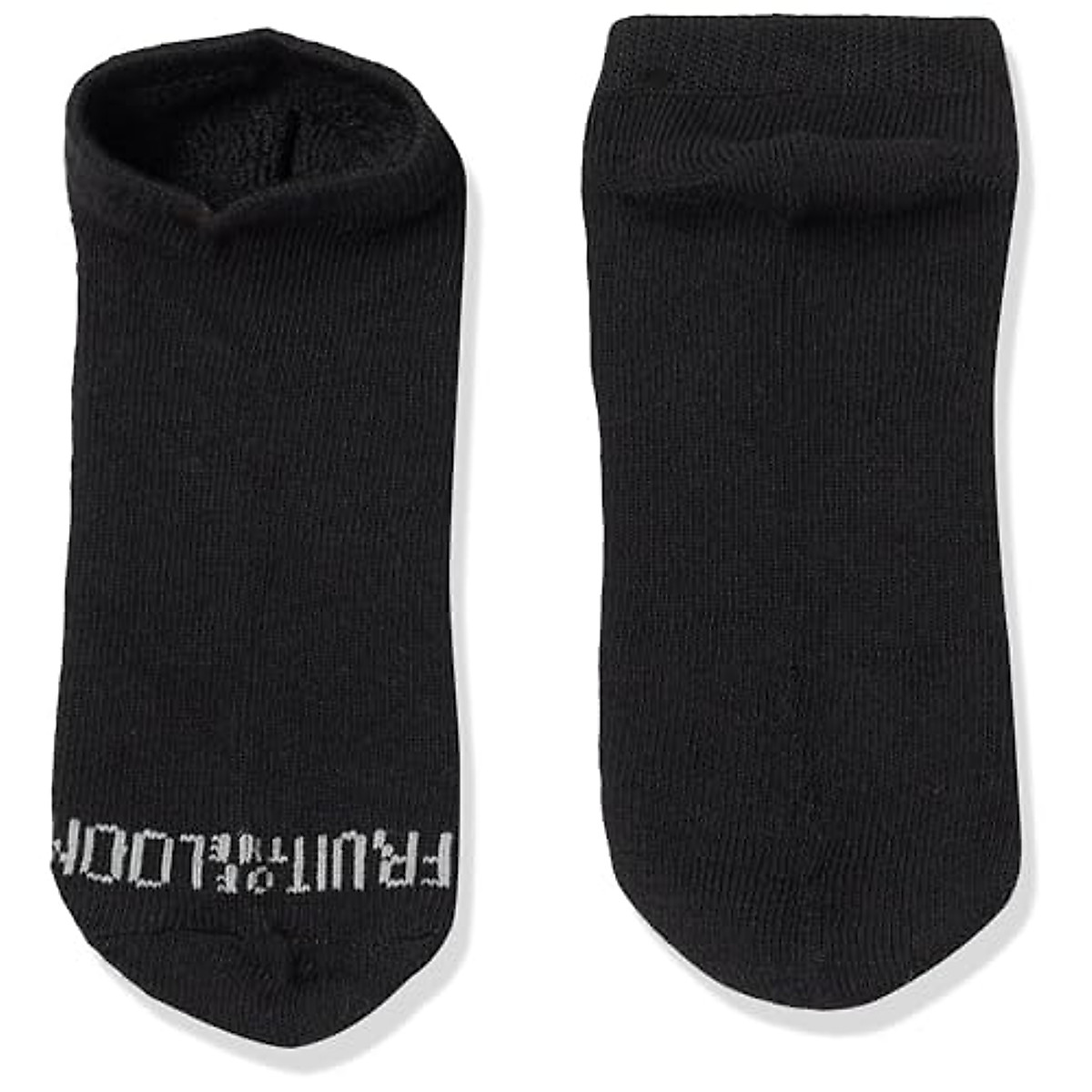 Fruit of the Loom Boys Little 10 Pair Half Cushion No Show Socks, black assort, Small (Shoe Size: 4.5-8.5)