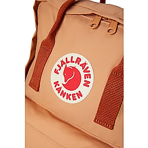 Fjällräven Kånken Backpack for Men, and Women - Lightweight Rugged Vinylon Fabric, Dual Top Handles with Snap Closure, and Classy Look Peach Sand/Terracotta Brown One Size One Size