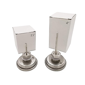 Home Brewing Distilling Dial Thermometer for Brew Kettle Pot, 3.2" Dial, Stainless Steel - 4" Probe Stem