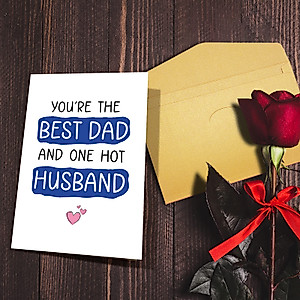 Nchigedy Funny Father's Day Card from Wife, Best Dad Card, Naughty Fathers Day Card for Husband, First Fathers Day Card, Husband Birthday Card