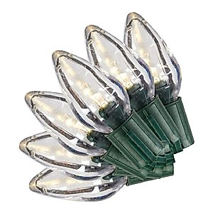 Home Accents Holiday 50 ft. 50-Light LED C9 Warm White Super Bright String Light