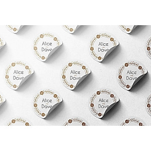 300 pcs Premium Custom Stickers Paper 2 inch Round Uncoated - Personalized Stickers for Businesses with Logo and Name. Birthday and Wedding Favors. Baby Pets Label Product Boxes