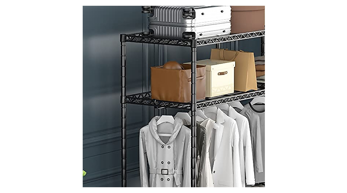 Heavy Duty Metal Garment Rack - Sturdy Clothes Organizer System
