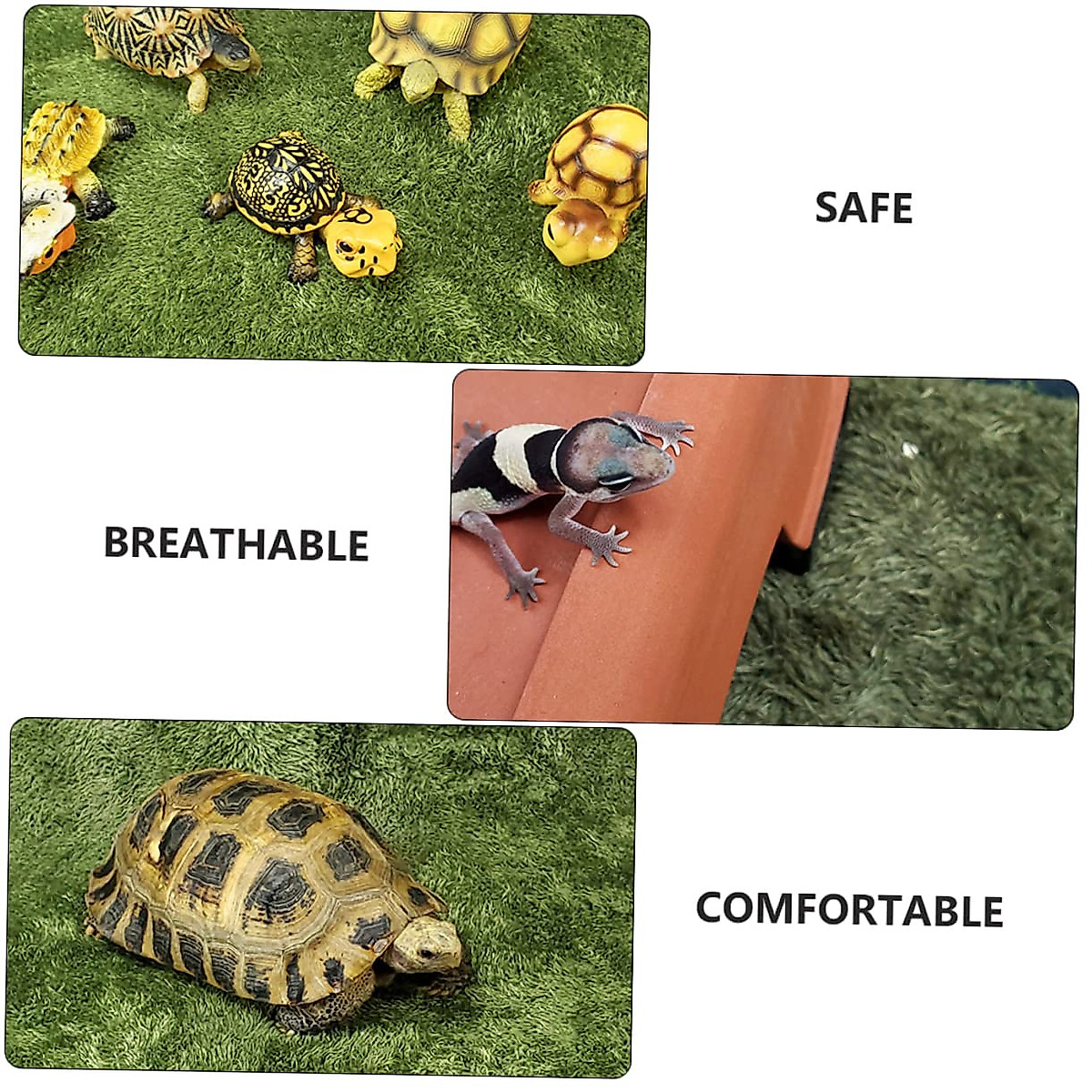 GANAZONO 2Pcs Climbing Pet Fake Lawn Terrarium Substrate Liner Reptile Bed Reptile Climbing Carpet Miniature Grass mat Amphipod Reptile Moss Carpets Horned Frog Cotton Absorbent pad