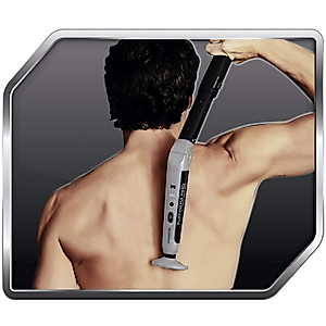 MANGROOMER - PLATINUM PRO New Back Shaver with 3 Shock Absorber Flex Heads, Power Hinge, Extreme Reach Handle & Bonus Case! (Generation 8.0), 4 Piece Set