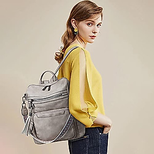 Mroede Leather Backpack Purse for Women Fashion Designer Ladies Shoulder Bags Travel Backpack