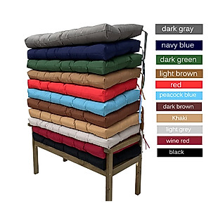 Wuisimiy Outdoor Bench Cushion，Porch Swing Cushions，Patio Replacement Cushions，51x19.5in for Garden Furniture Patio Lounger Bench Swing Loveseat,Khaki