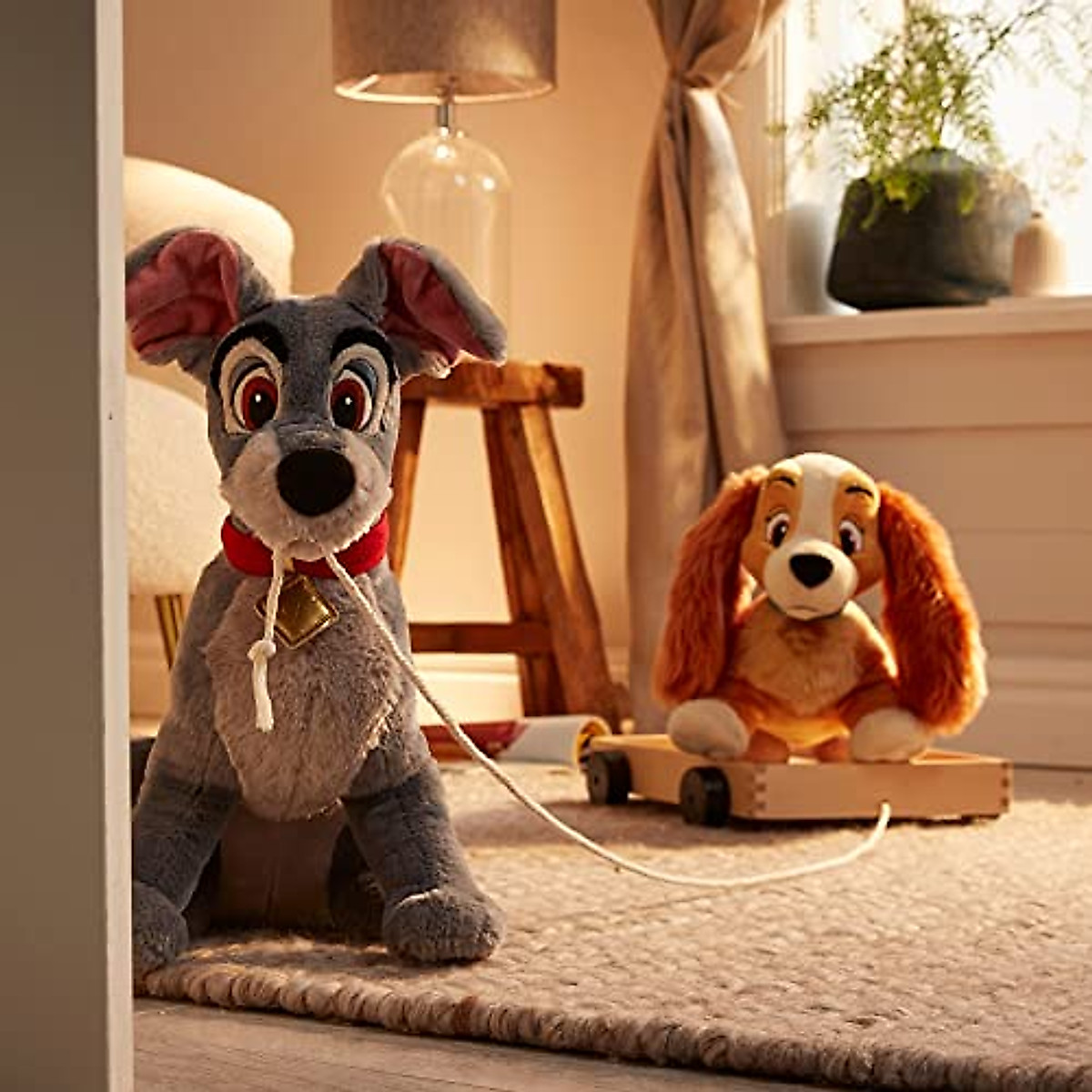 Disney Tramp Plush - Lady and The Tramp - 16 Inches, Authentic Toy Figure for Kids and Collectors, Soft and Huggable Cuddly Toy, Suitable for All Ages 0+