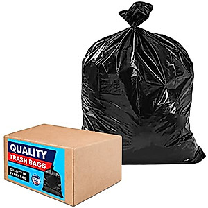 Veska 55 Gallon Trash Bags, (Value Pack 50 Bags w/Ties) Large Trash Bags 55 Gallon, Lawn and Leaf Bags, Extra Large Trash Can Liners, 50 Gallon Trash Bags, 60 Gallon Trash Bags, 55 Gal Trash Bags.