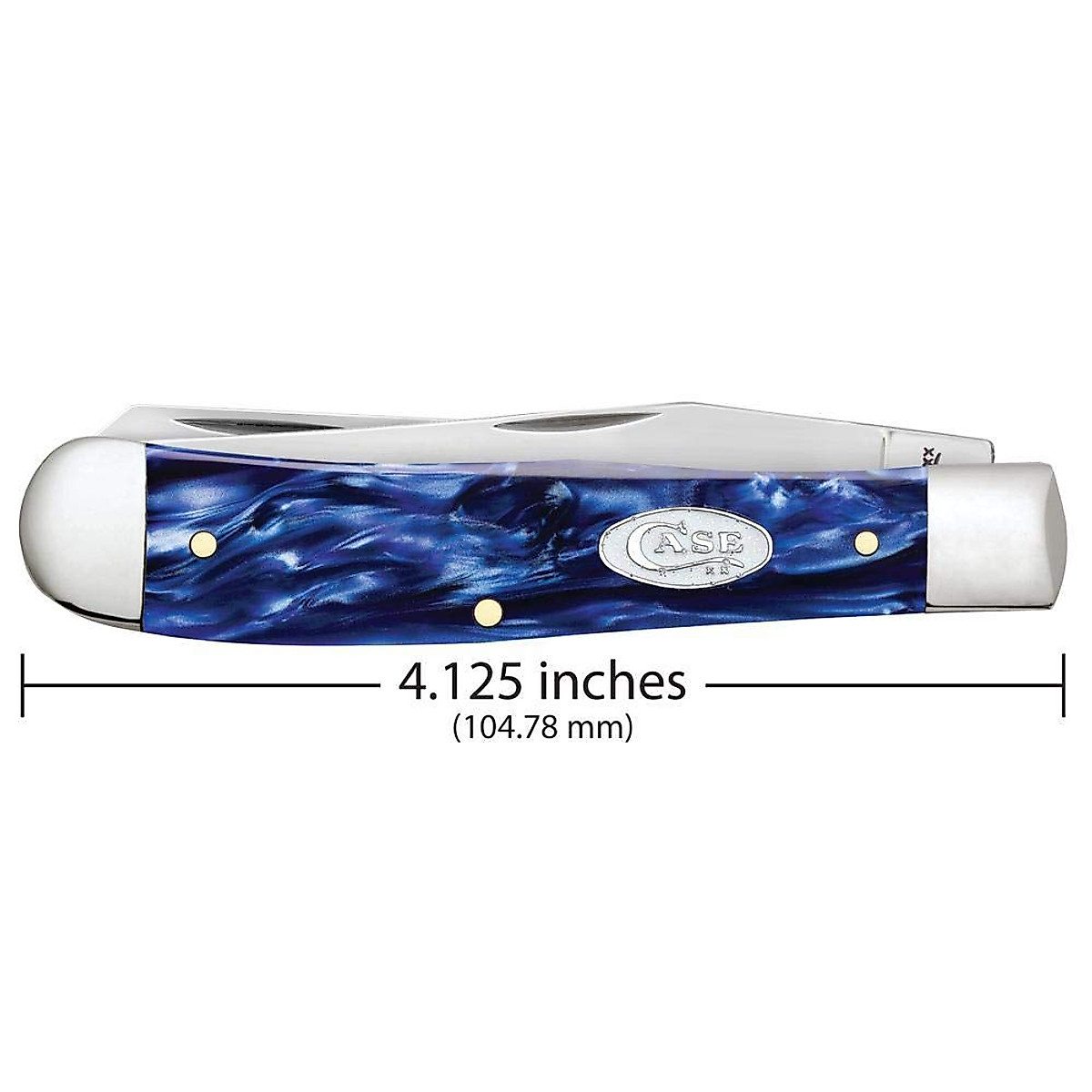Personalized Case SparXX Blue Pearl Kirinite Smooth Trapper with Free Laser Engraving