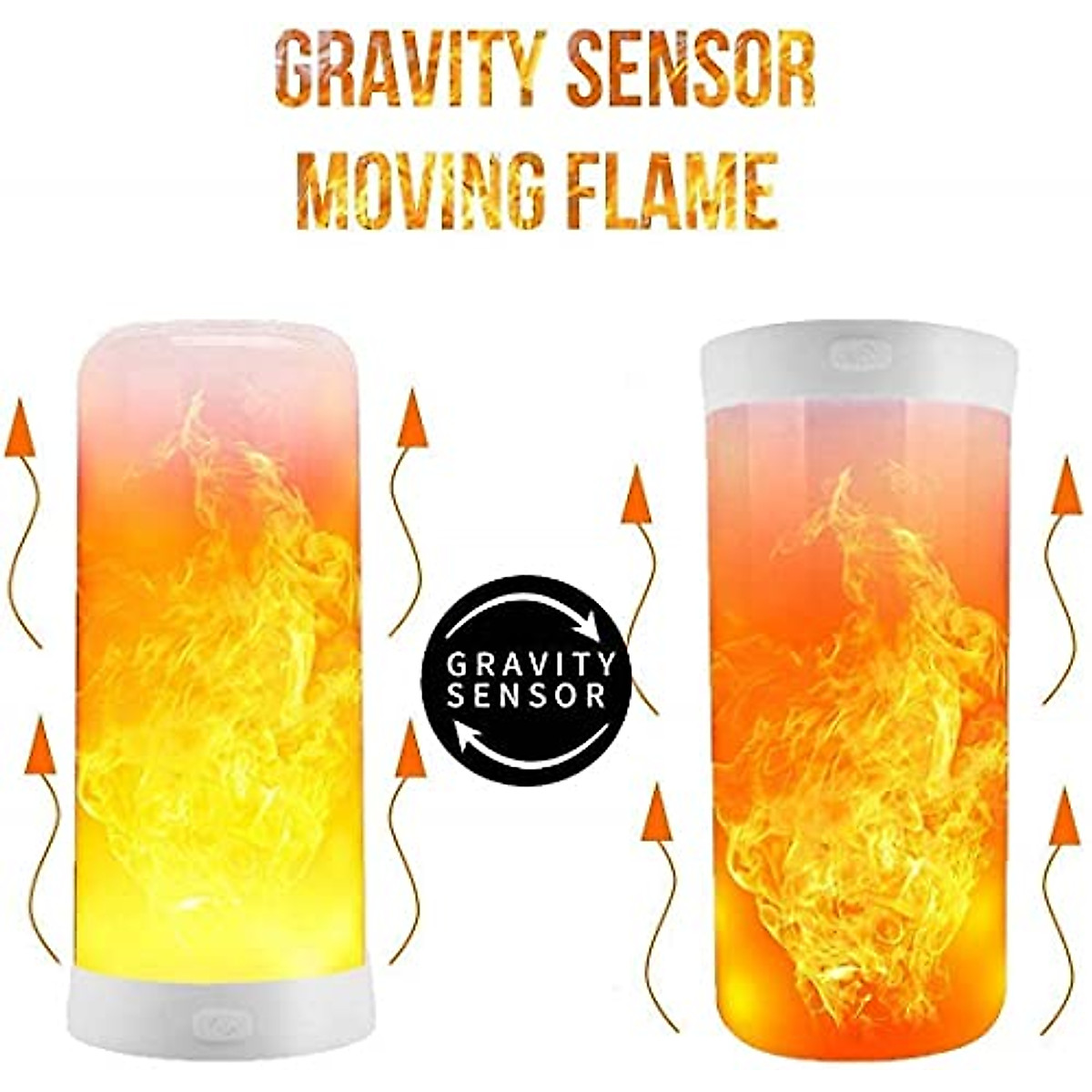 Led Flame Light, Flicking Flame Candles Fire Lanterns Outdoor Hanging Lamps with Remote and 4 Flame Modes for Home Party Garden Christmas Decoration