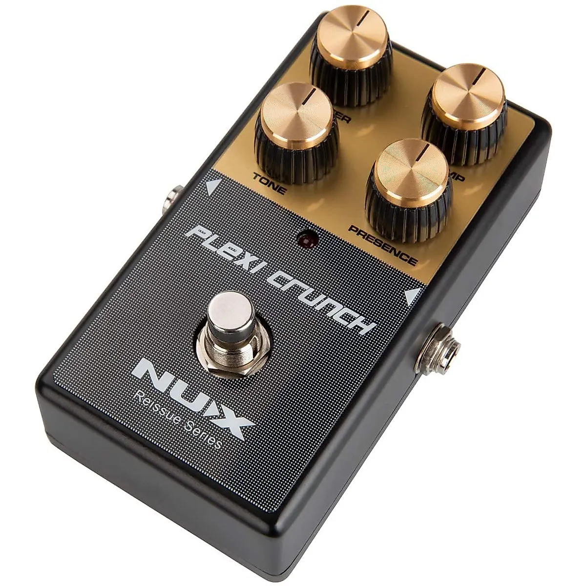 Briskdrop NUX Plexi Crunch Distortion Pedal Bundle with 2 Patch Cables, 6 Dunlop Picks, and String Winder Assorted Golden plexicrunch-psu 0