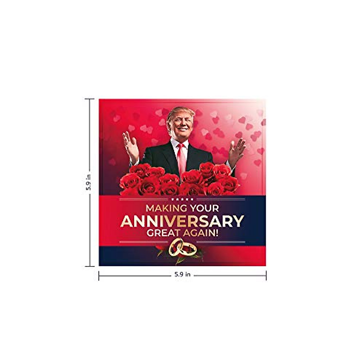 Talking Trump Anniversary Card - Presidential Anthem Plus Real Voice Anniversary Message From Trump - A Special Greeting from The President of The United States - Includes Envelope