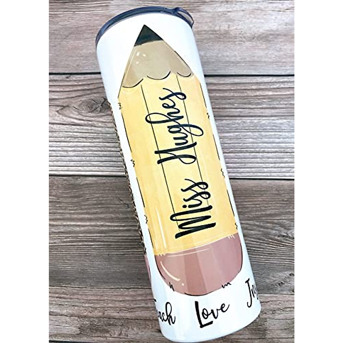 AVITO Personalized 20 oz Teacher Appreciation Cup, Permanent Printing Teacher Gift, Teacher Pencil Tumbler, Teacher Gifts, Teacher Life Cup
