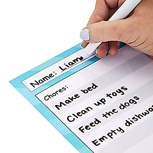 6 Pack Dry Erase Chore Chart for Kids, Reusable Behavior Reward Board with Self-Adhesive for Classroom, Monster Designs (14.5 x 11 in)