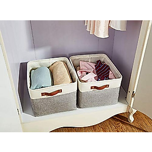 DECOMOMO Foldable Storage Bin Extra Large [3-Pack] & 11"Cube [4-pack] W/Handles for Organizing Shelf Nursery Home Closet & Office