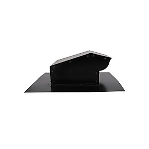 RDP Rooftop Exhaust Vent Cap with Damper (10 Inch, Black)
